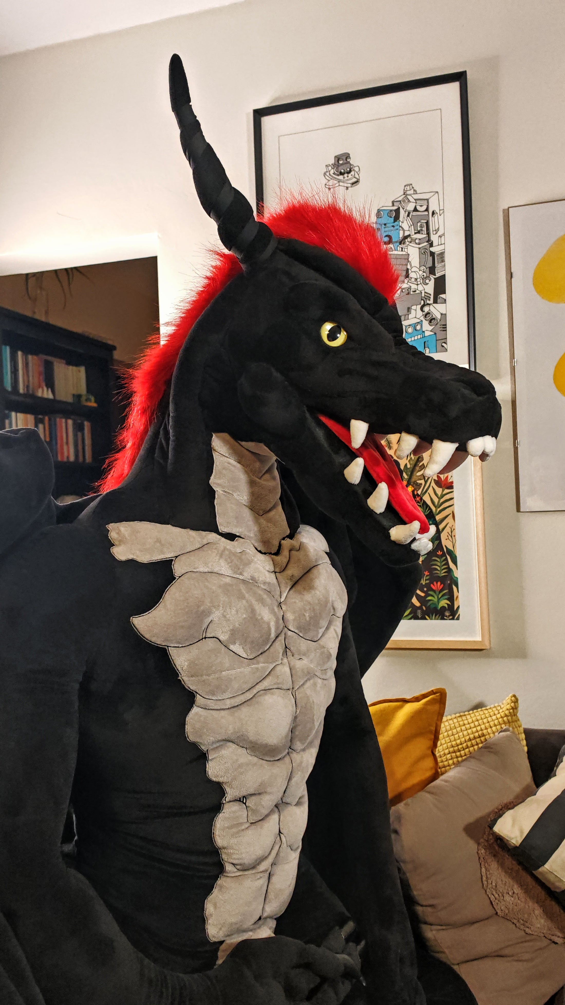 Human size plush Dragon 190cm, custom plush commission, scaling small ...